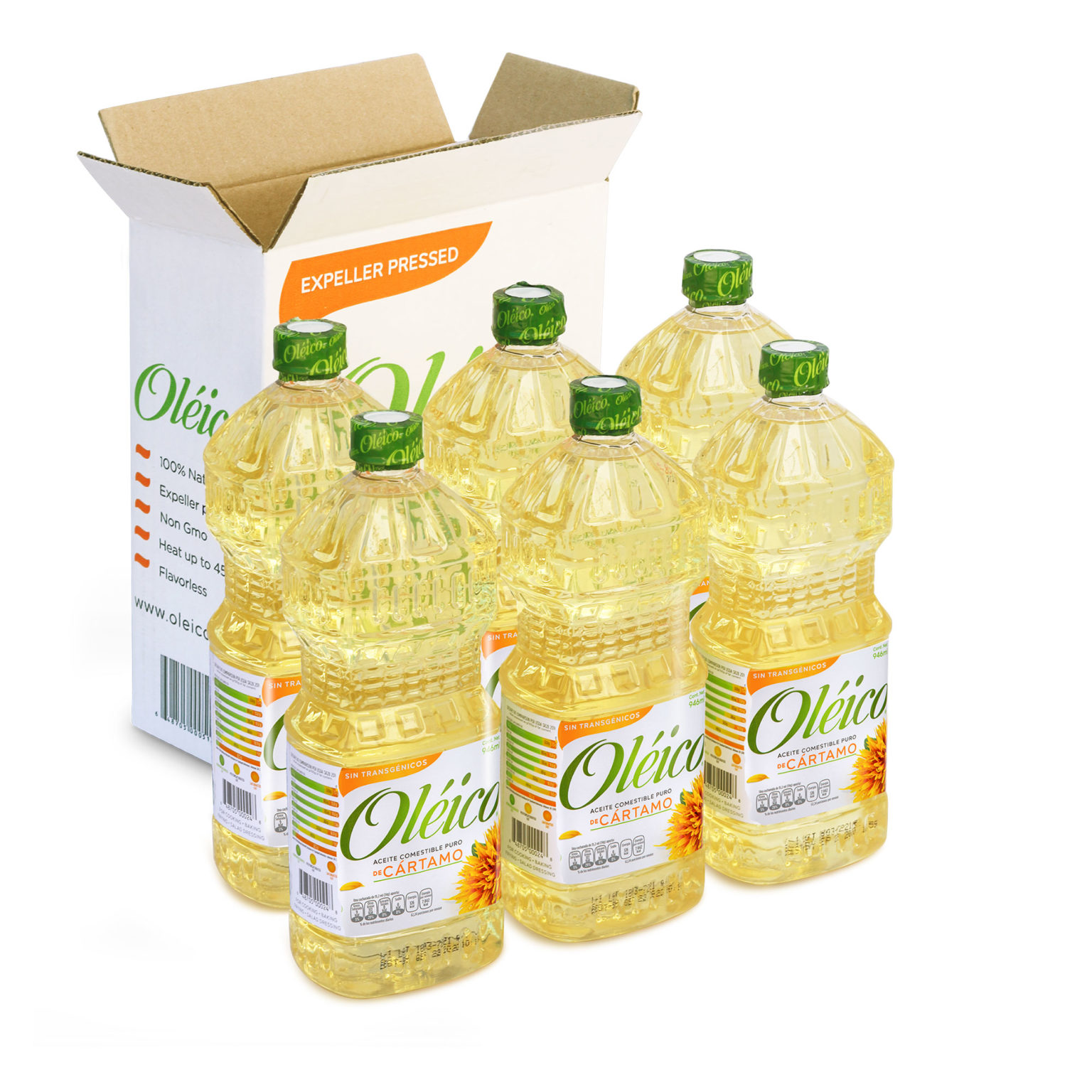 Aceite Oléico® Puro de Cártamo 6-Pack de 946 ml