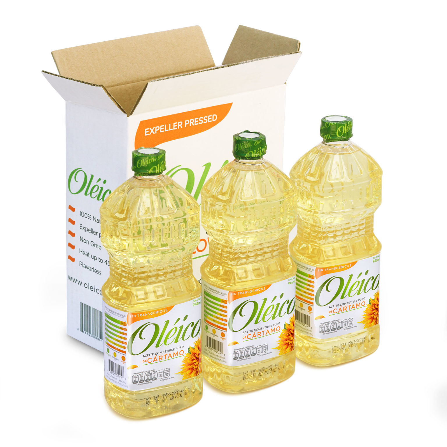 Aceite Oléico® Puro de Cártamo 3-Pack de 946 ml
